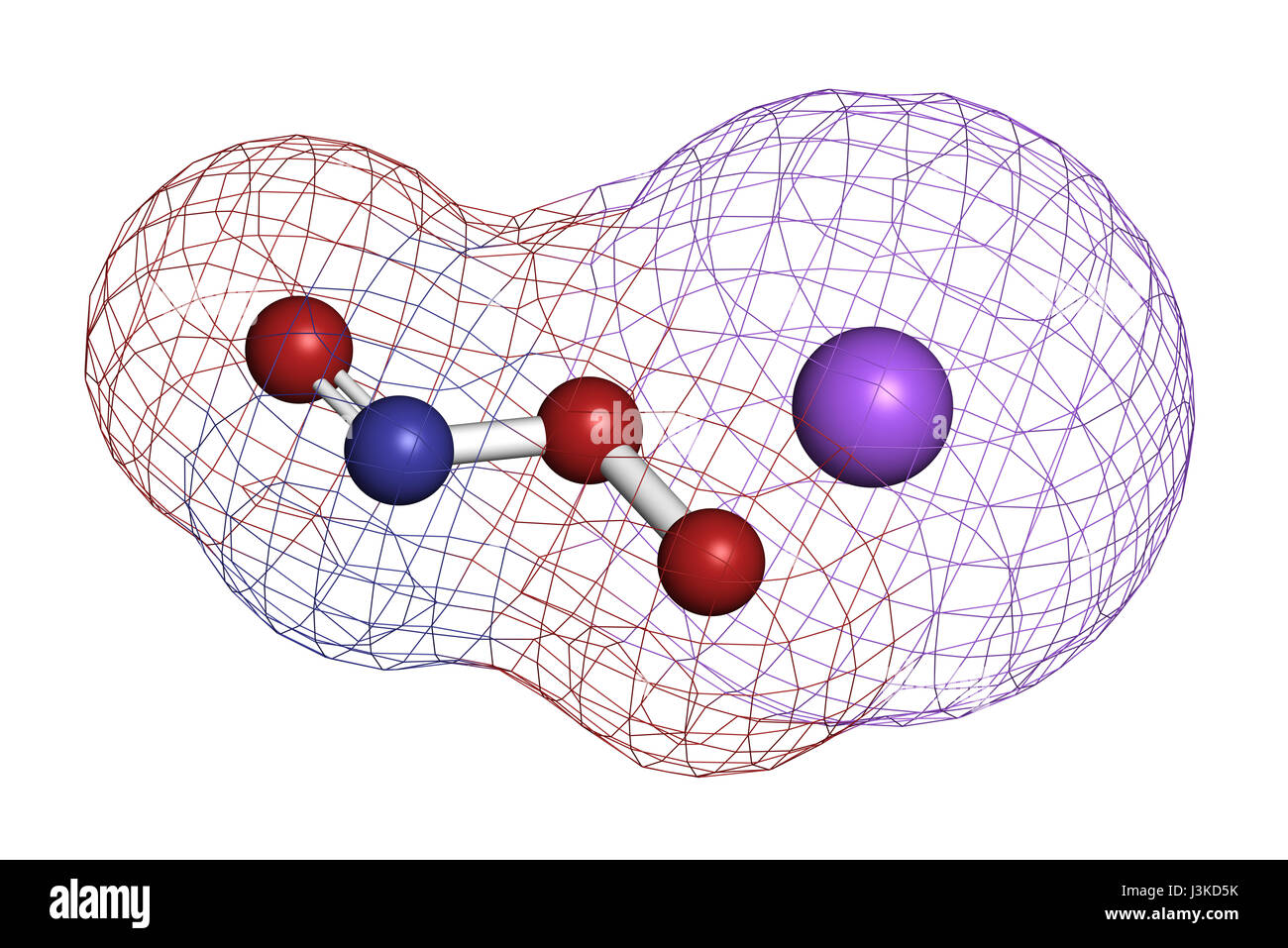 Peroxynitrite (sodium) reactive nitrogen species molecule. Formed by ...