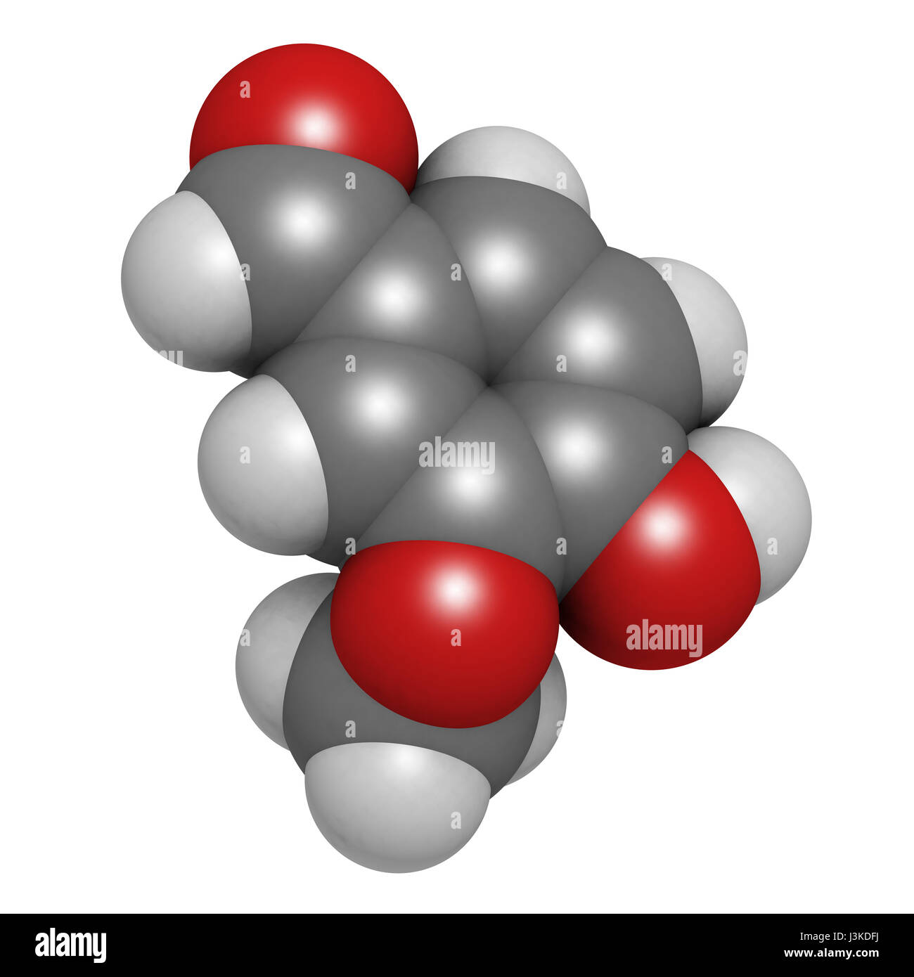 Vanillin vanilla extract molecule, chemical structure. Vanillin is the ...