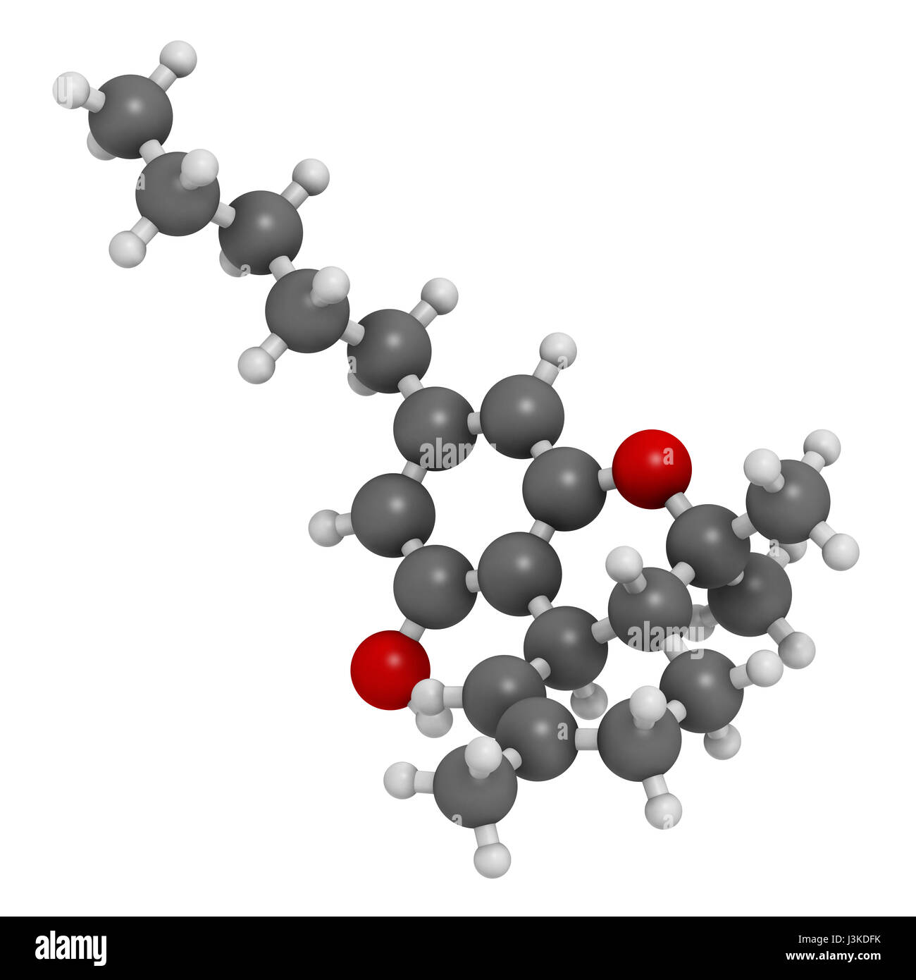 THC (delta-9-tetrahydrocannabinol, dronabinol) cannabis drug molecule ...
