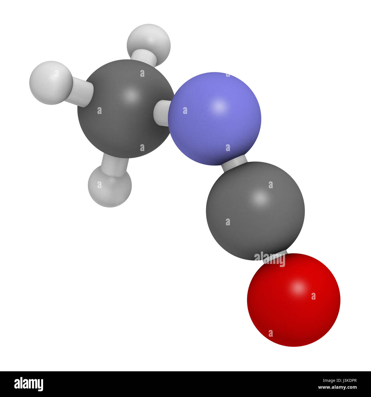 Methyl isocyanate (MIC) toxic molecule. Important chemical that was ...