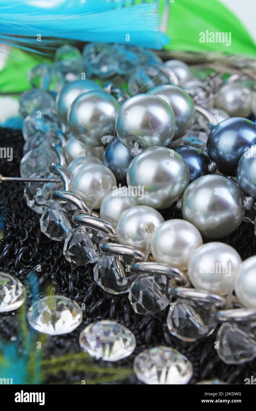 Fashion jewelrys. Fashion jewels as background. Jewelery texture. A lot ...