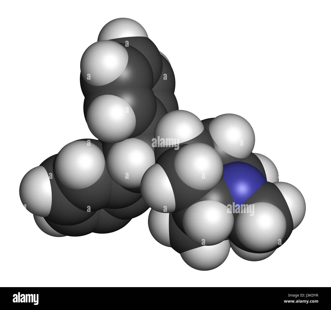 Benzatropine (benztropine) anticholinergic drug molecule. Used in ...
