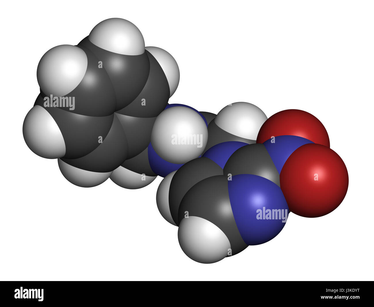 Benznidazole antiparasitic drug molecule. Used in treatment of Chagas ...