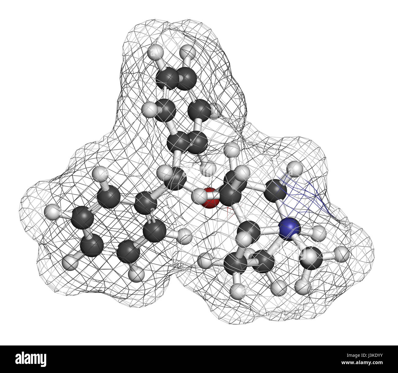 Benzatropine (benztropine) anticholinergic drug molecule. Used in ...
