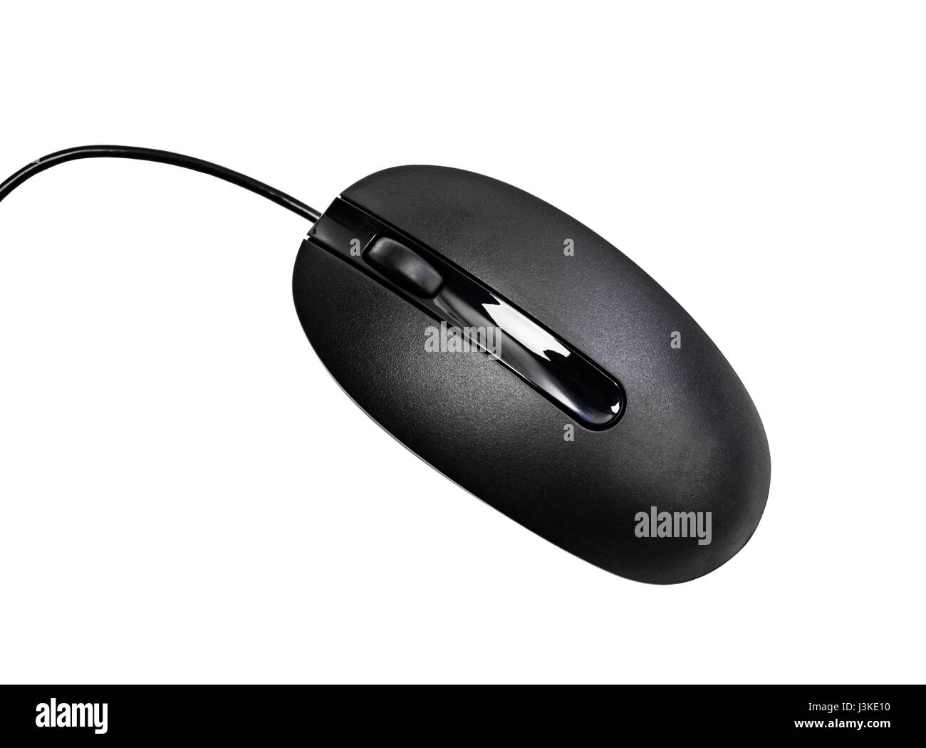 Black computer mouse isolated on white background. Save clipping path ...