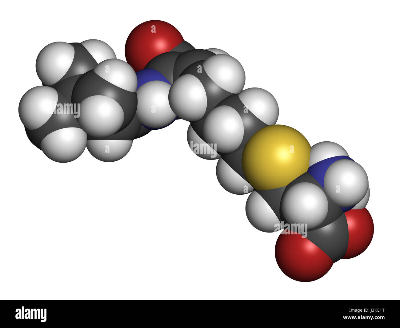 Cilastatin molecule. Dehydropeptidase inhibitor that blocks breakdown ...