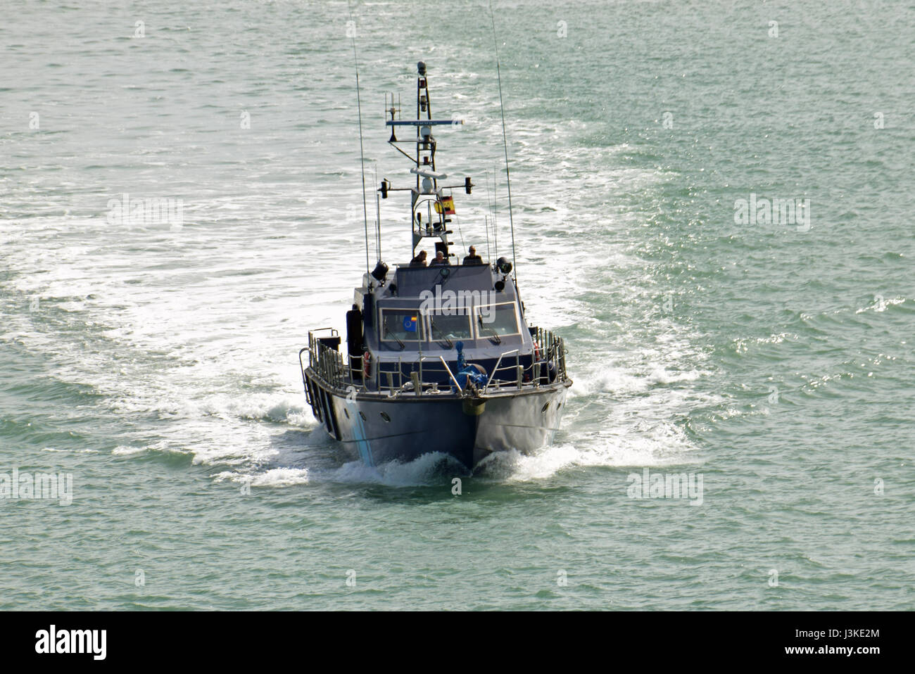 Rodman 101 medium patrol boat, Gerifalte 1 of SVA Aduanas, leaving ...
