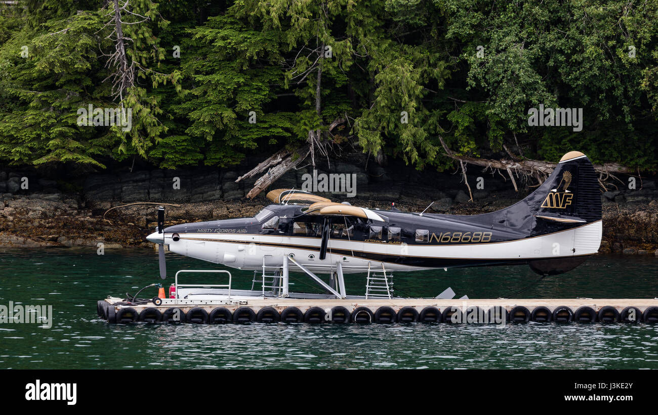 Seaplane docked in Juneau, Alaska Stock Photo - Alamy