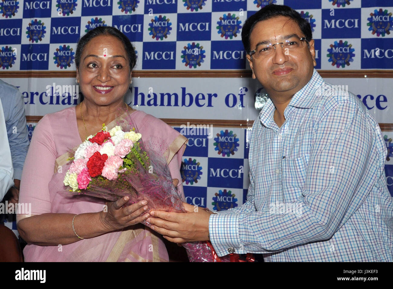 Former speaker of Lok Sabha, Meira Kumar and President MCCI Hemant ...