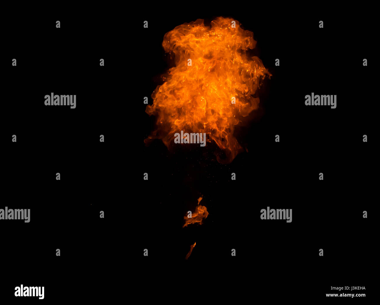 Fire plasma after explosion over a black background Stock Photo - Alamy