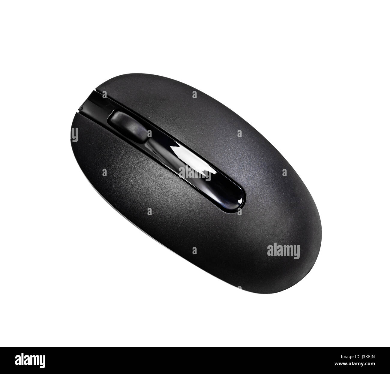 Black wireless computer mouse isolated on white background. Save ...