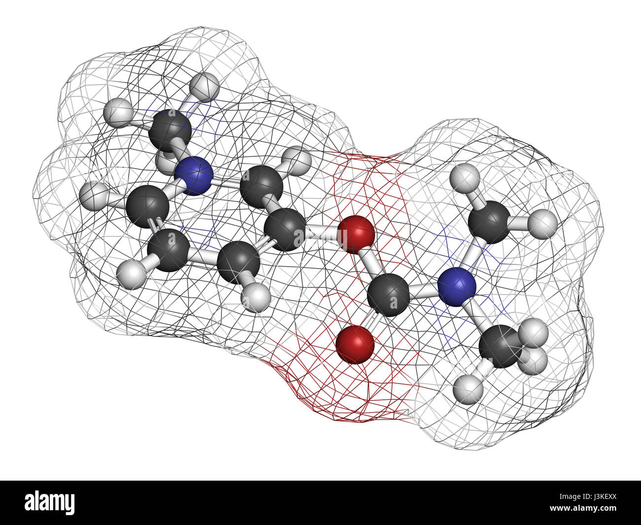 Pyridostigmine cholinesterase drug molecule. Used in treatment of ...