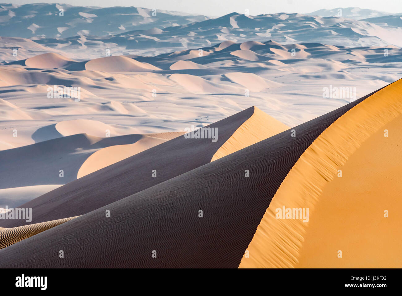 Liwa Oasis, Abu Dhabi , United Arab Emirates -i; vast number of sand ...