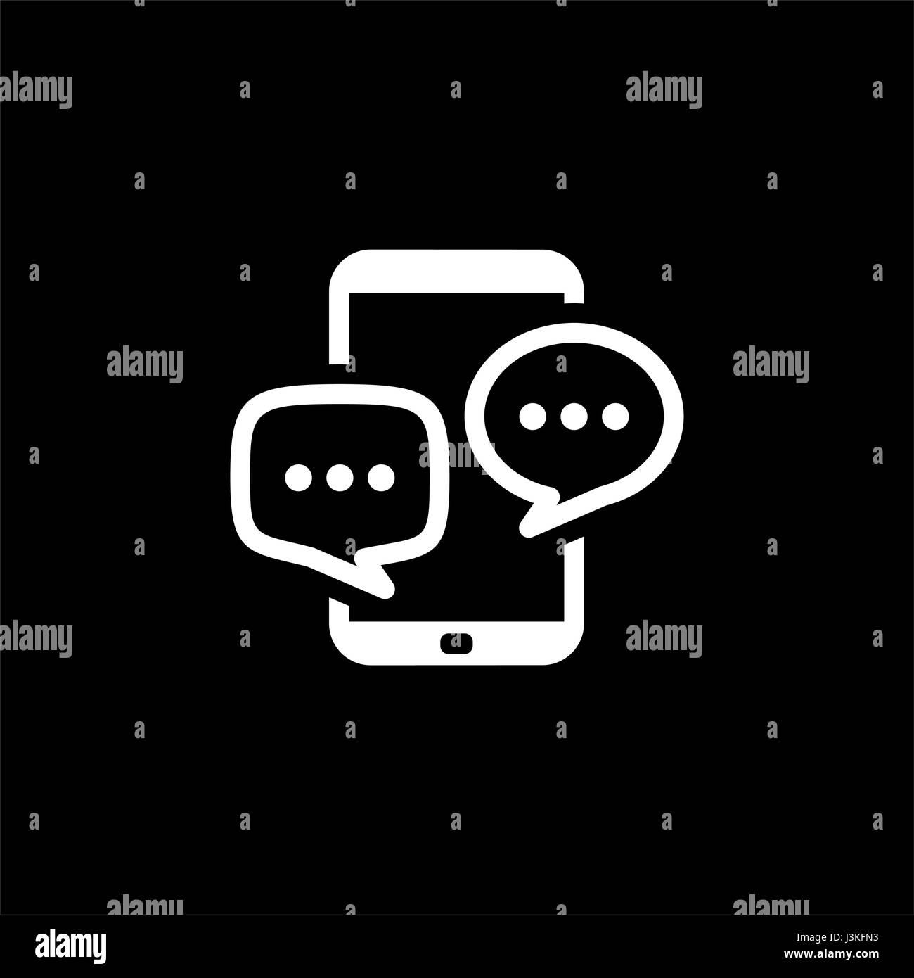 Discussion Icon. Business Concept. Flat Design Stock Vector Image & Art ...