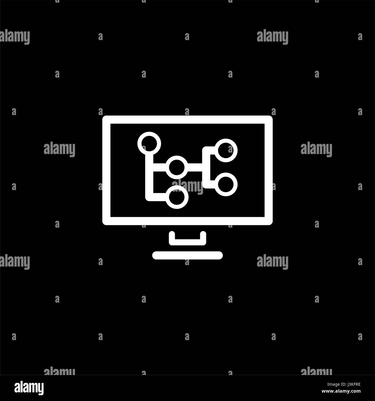 Mind Map Icon. Business Concept. Flat Design Stock Vector Image & Art ...