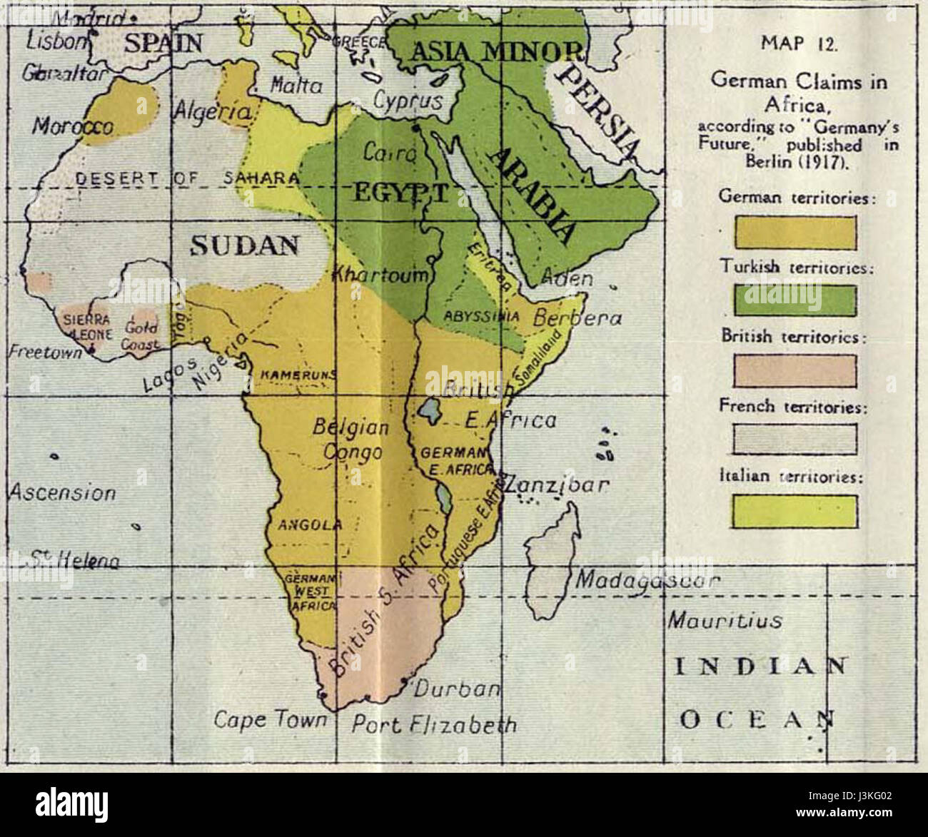 Map of germany 1917 hi-res stock photography and images - Alamy