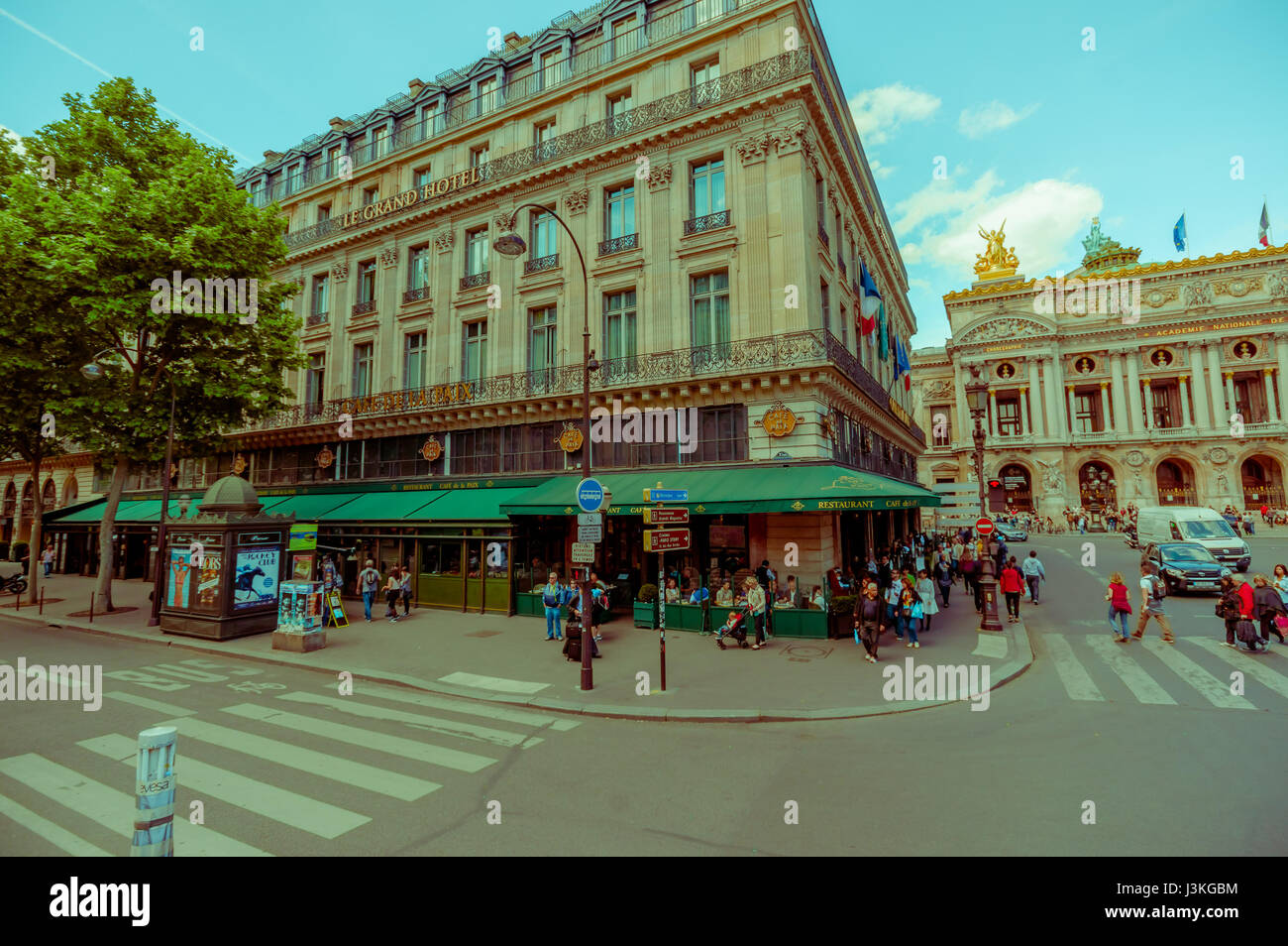 Paris, France June 1, 2015: Beautiful streets and architecture around ...