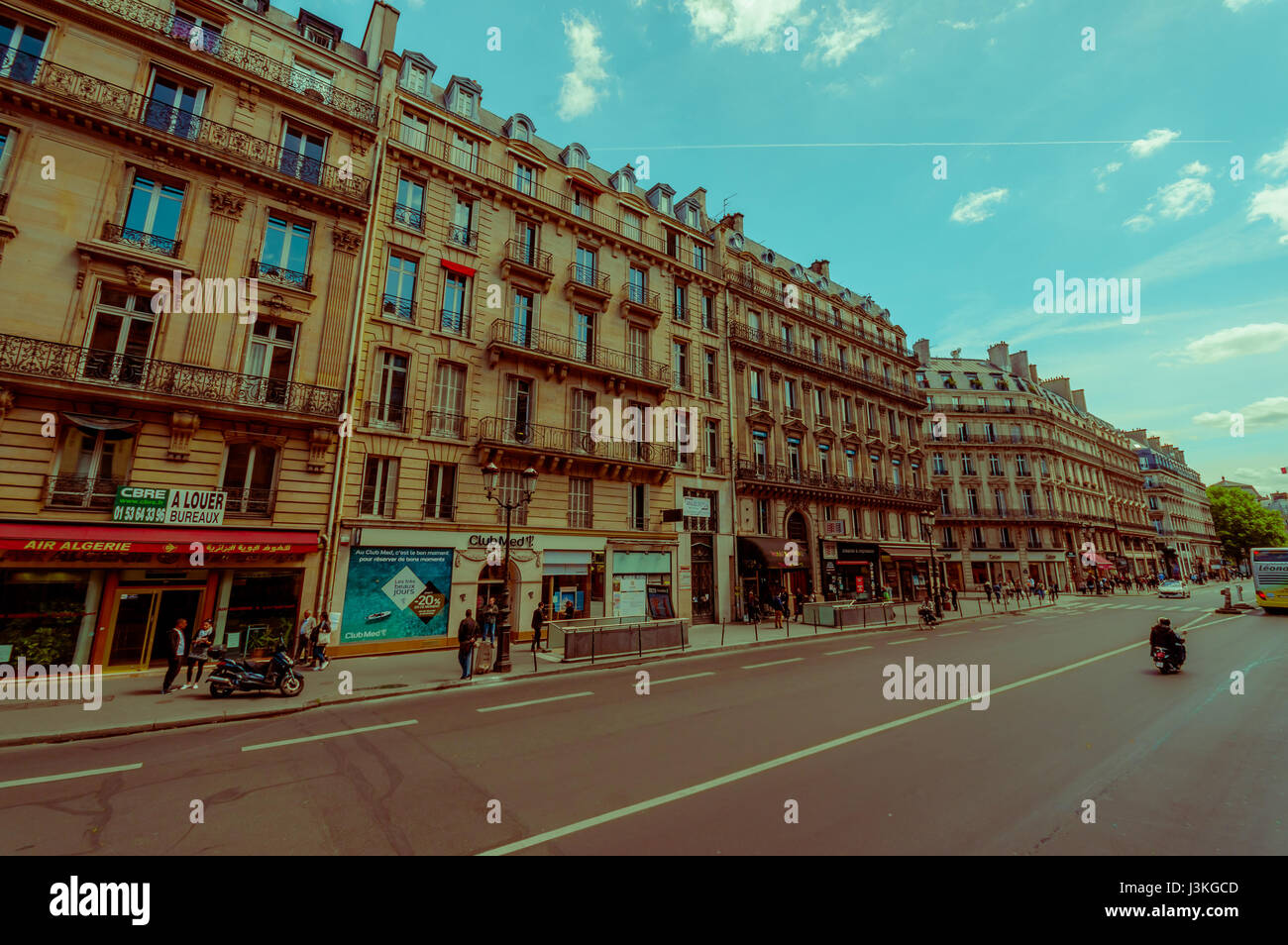 Paris, France June 1, 2015: Beautiful streets and architecture around ...