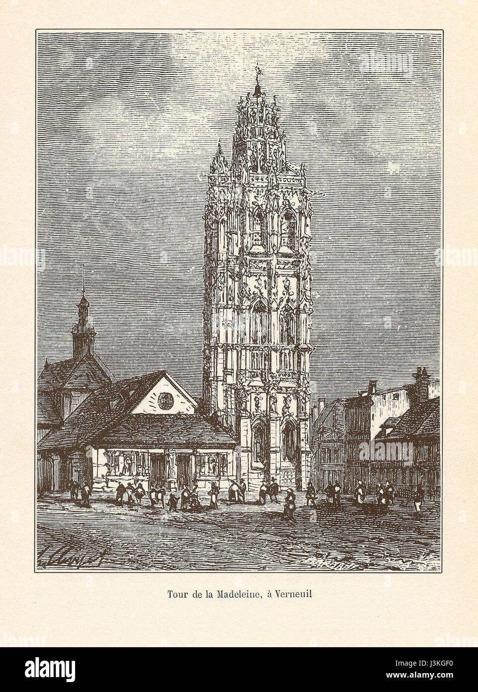 The gravure titled 'Verneuil Madeleine' is a printed image showcasing ...