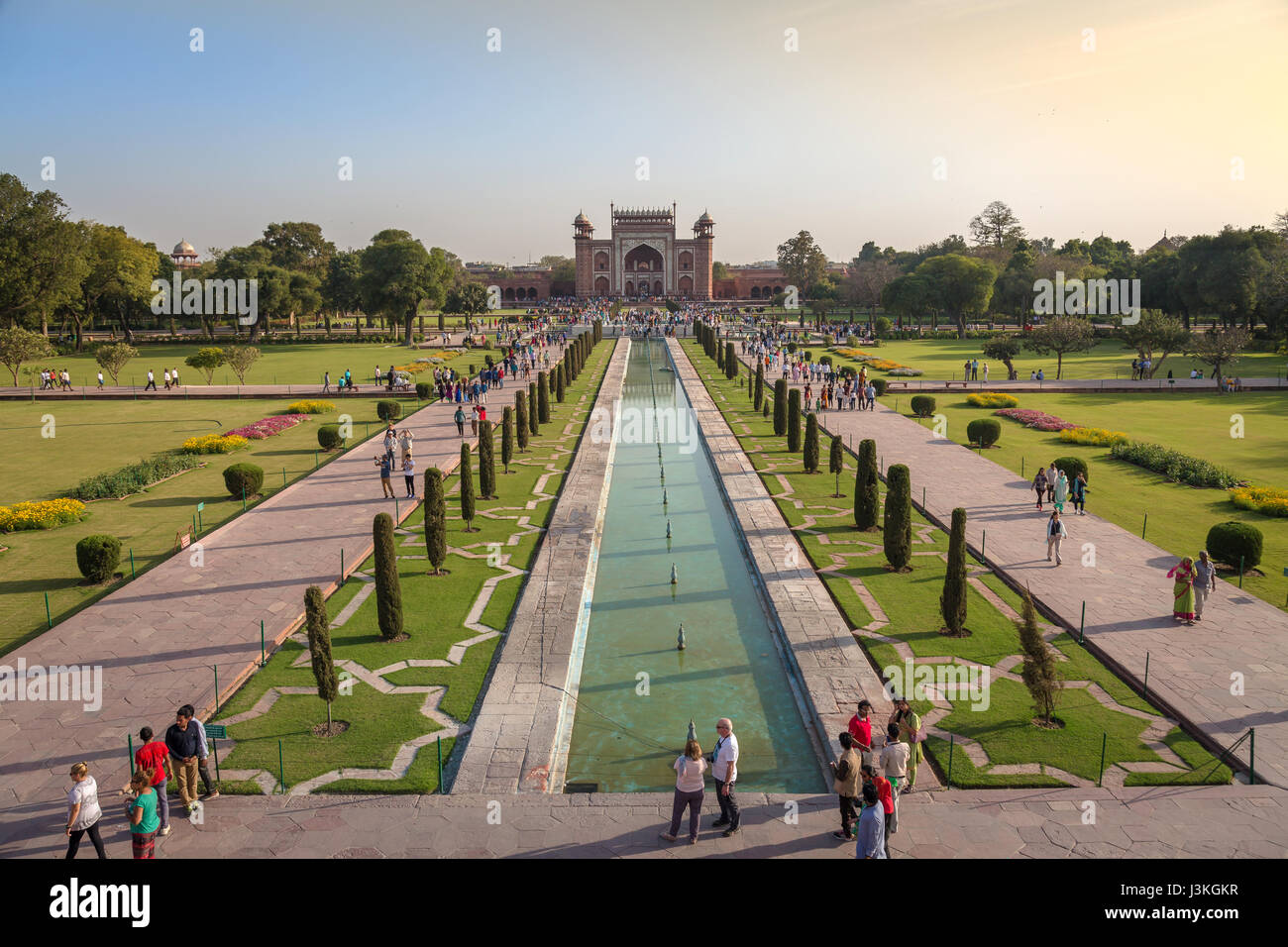 Taj Mahal Garden Aerial View