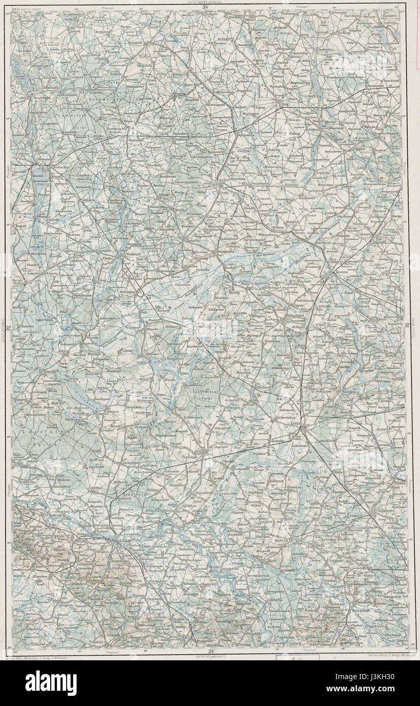 Glogau map hi-res stock photography and images - Alamy