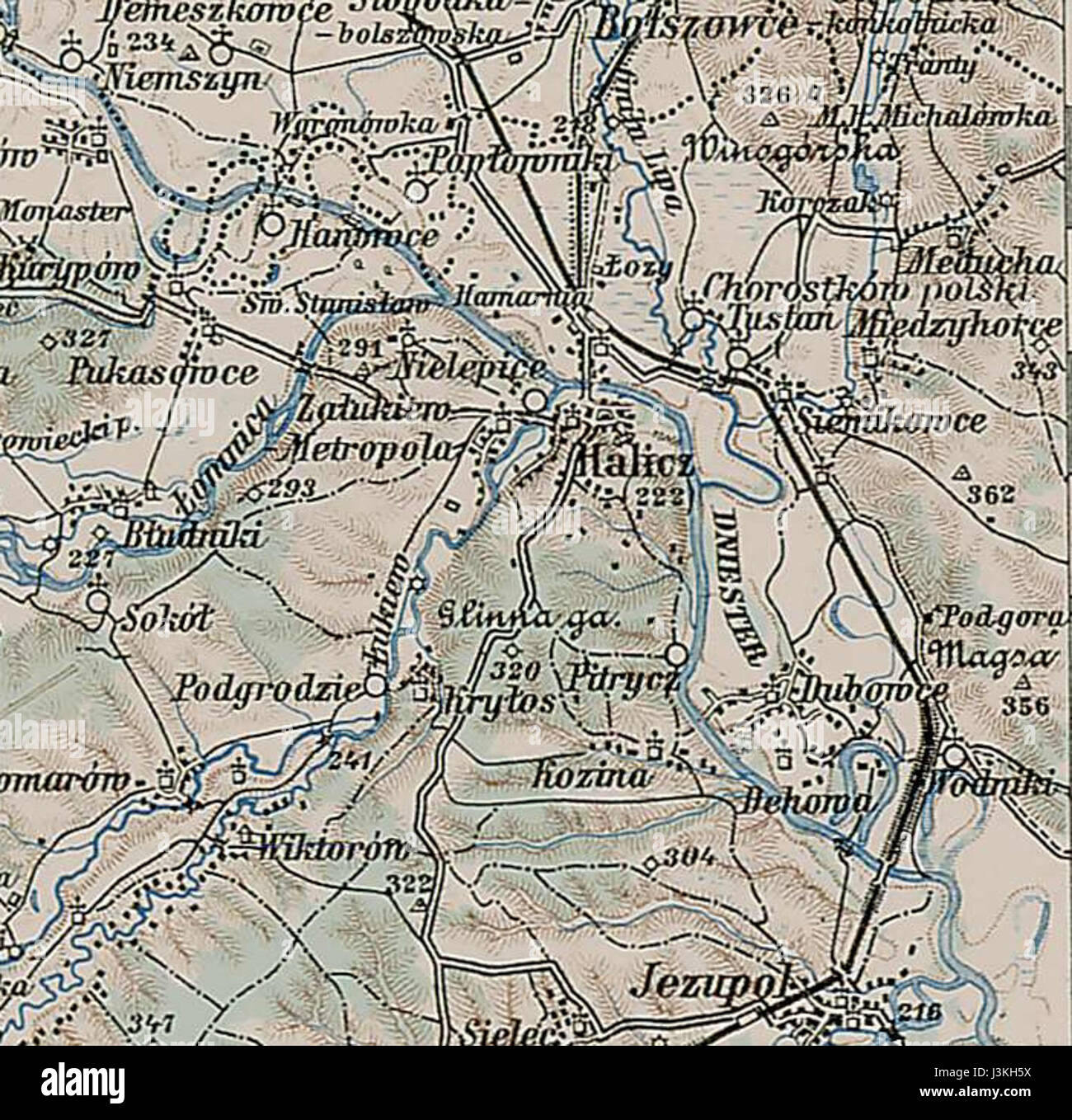 Vintage halicz map hi-res stock photography and images - Alamy