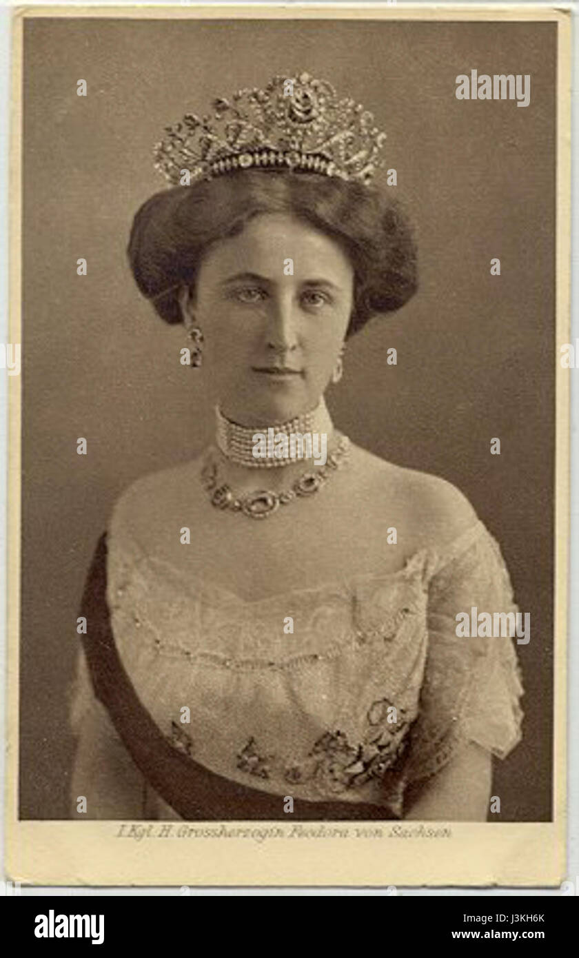 Groothertogin Feodora van Saksen was a German princess and the consort ...