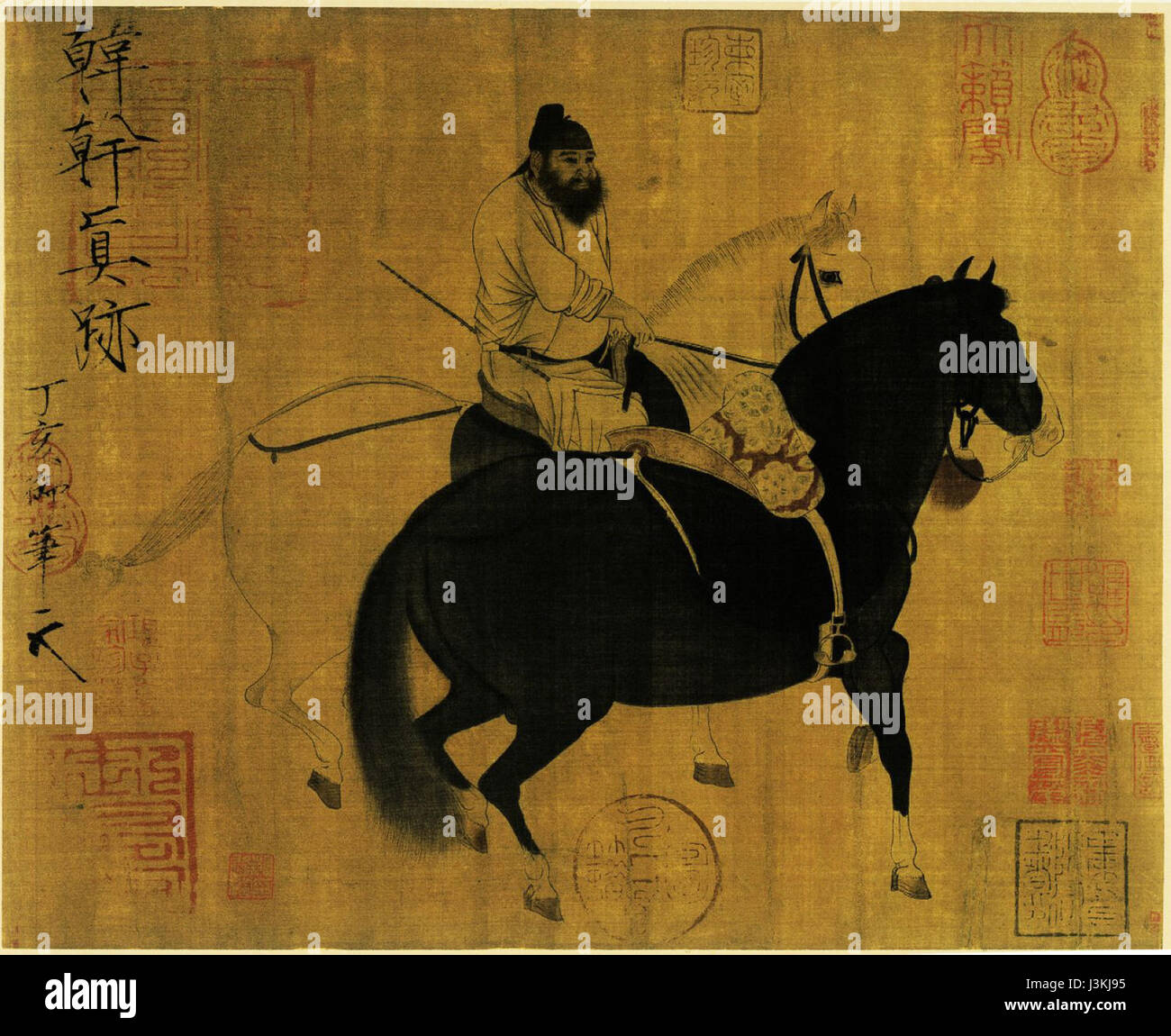 Han Gan Herding Horses Stock Photo - Alamy