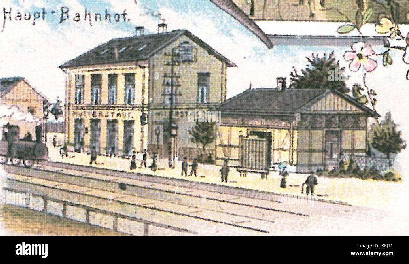 Hauptbahnhof Mutterstadt 1900 Stock Photo - Alamy