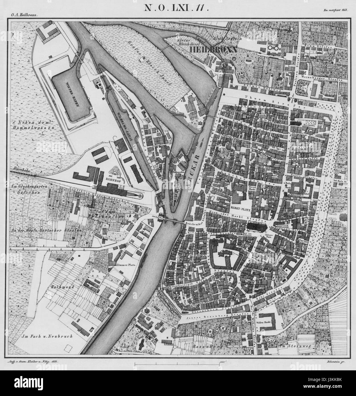 The Heilbronn Stadtplan from 1858 provides a historical map of the city ...
