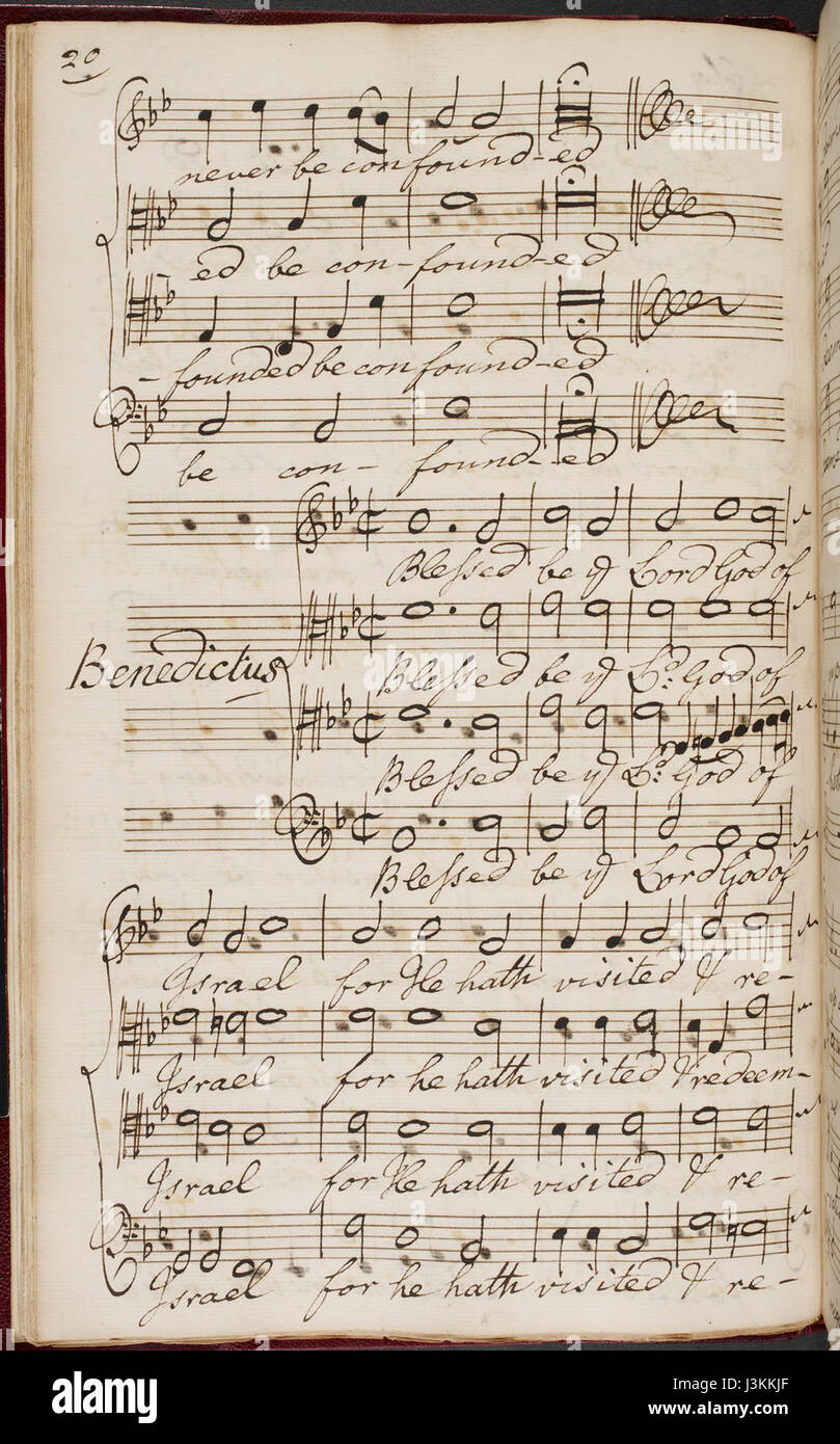 This manuscript contains the 'Morning Service in B-flat major' by Henry ...