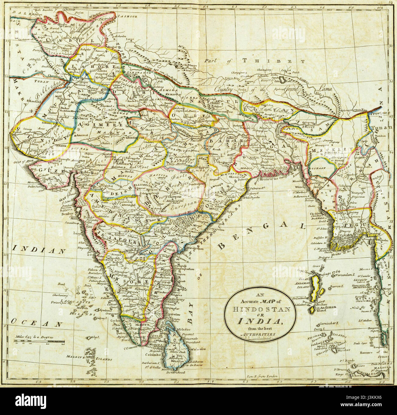 A map of hindoostan hi-res stock photography and images - Alamy