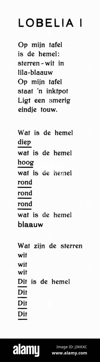 I.K. Bonset Lobelia I 1916 Stock Photo - Alamy