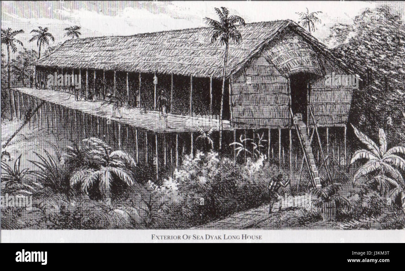The Iban Langhaus is a traditional longhouse used by the Iban people of ...