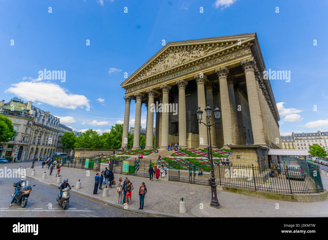 Paris, France June 1, 2015: Stunning church La Madeleine with its ...