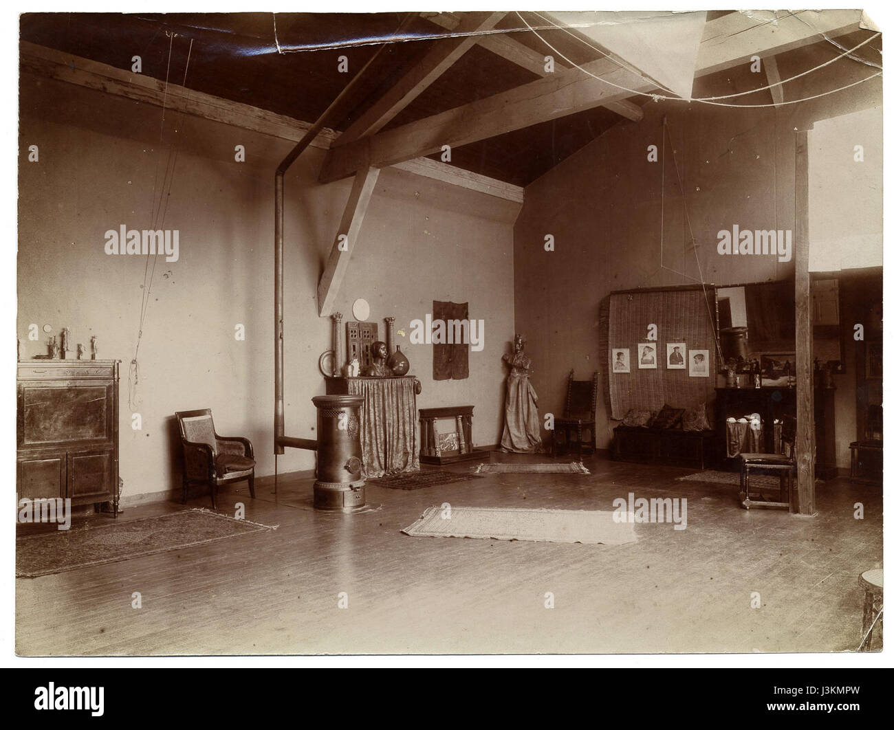 A depiction of the studio of Henry Ossawa Tanner, an African-American ...