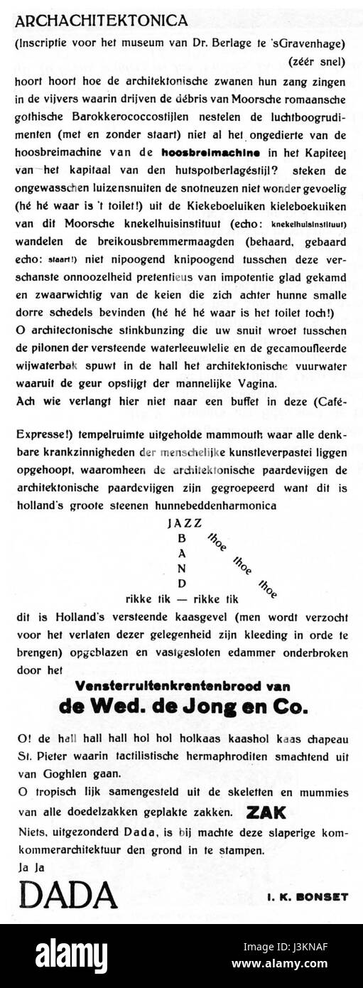 I.K. Bonset Archachitektonica 1922 Stock Photo - Alamy