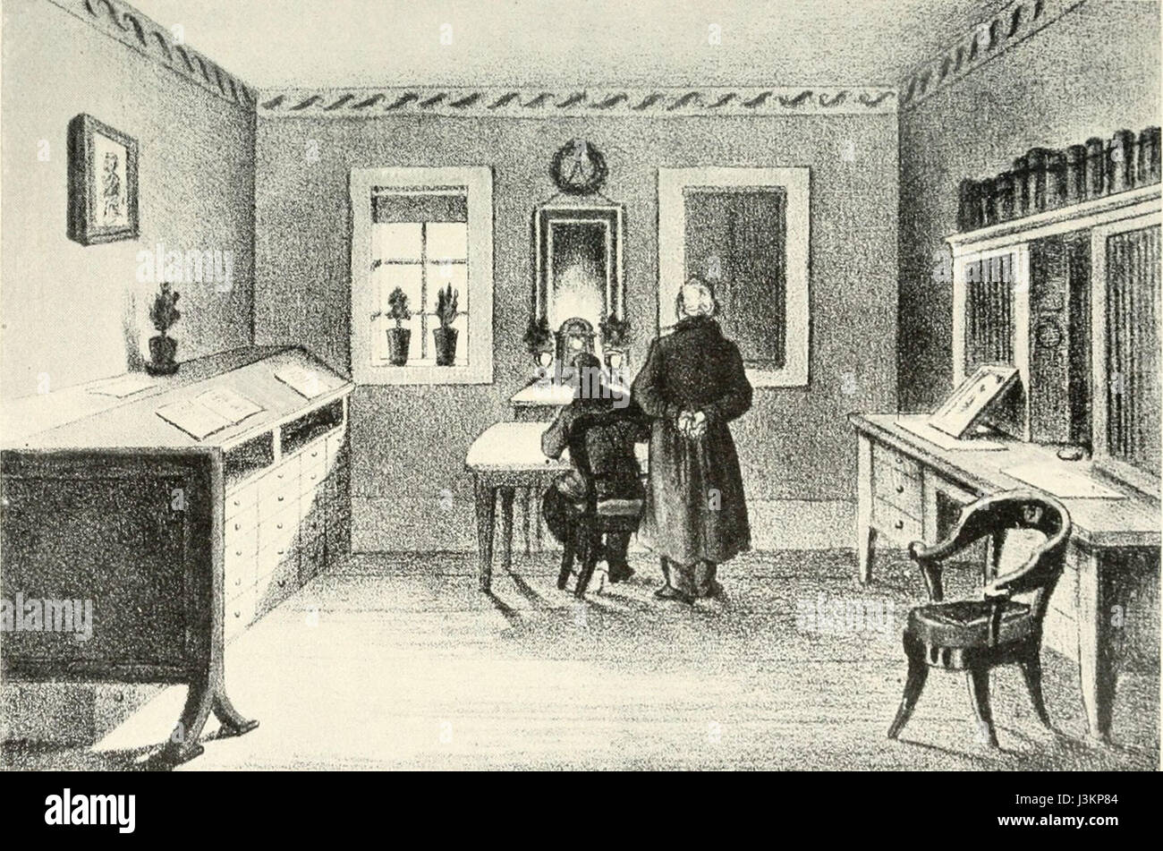 A representation of Johann Wolfgang von Goethe's study room, as ...