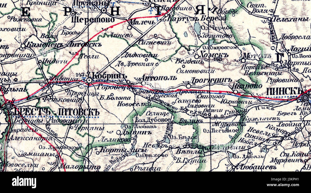 Vintage grodno map hi-res stock photography and images - Alamy