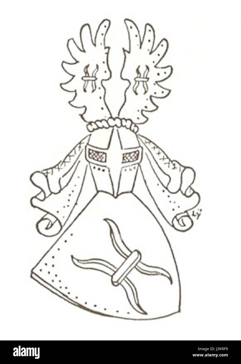 The Hatzfeld family coat of arms, known as 'Stammwappen', is a heraldic ...