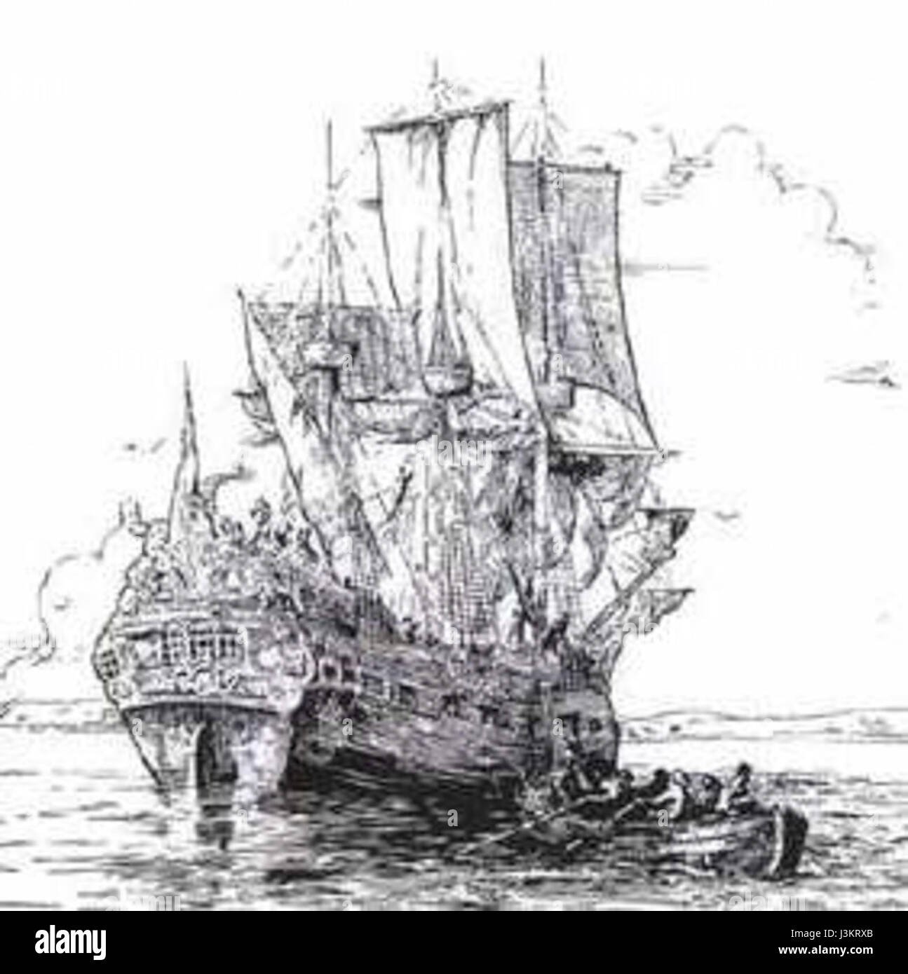 HMS Roebuck 1690 Stock Photo - Alamy