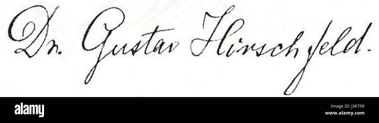 The signature of Gustav Hirschfeld, a noted historical or artistic ...