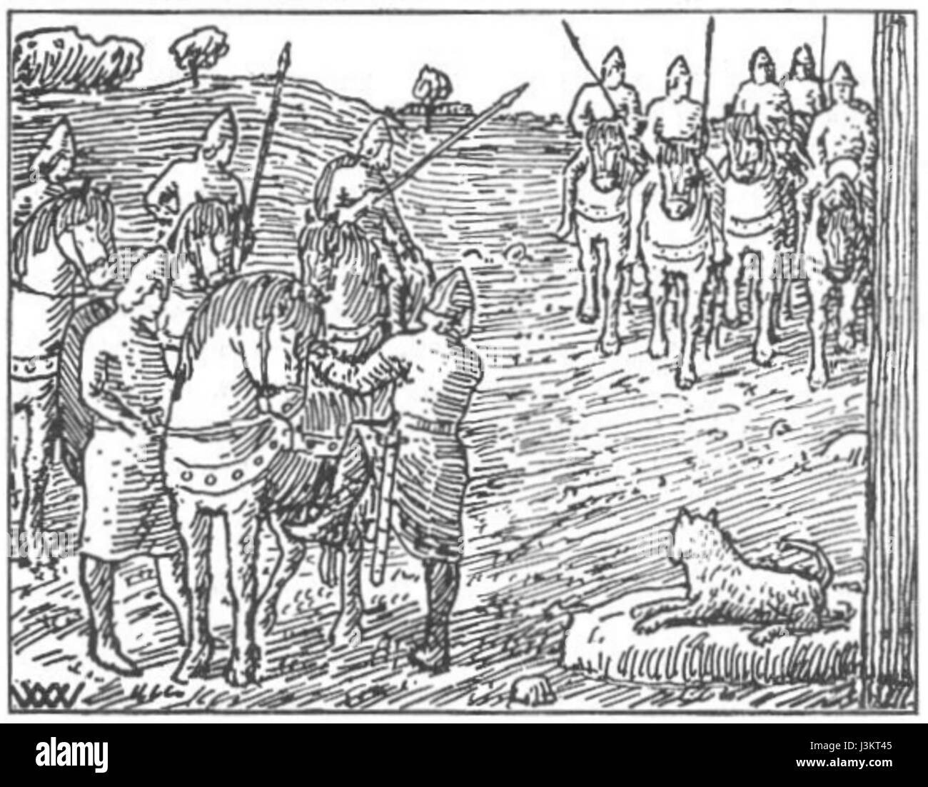 This historical piece, 'Harald Hardraades saga Svein landemerket,' by W ...