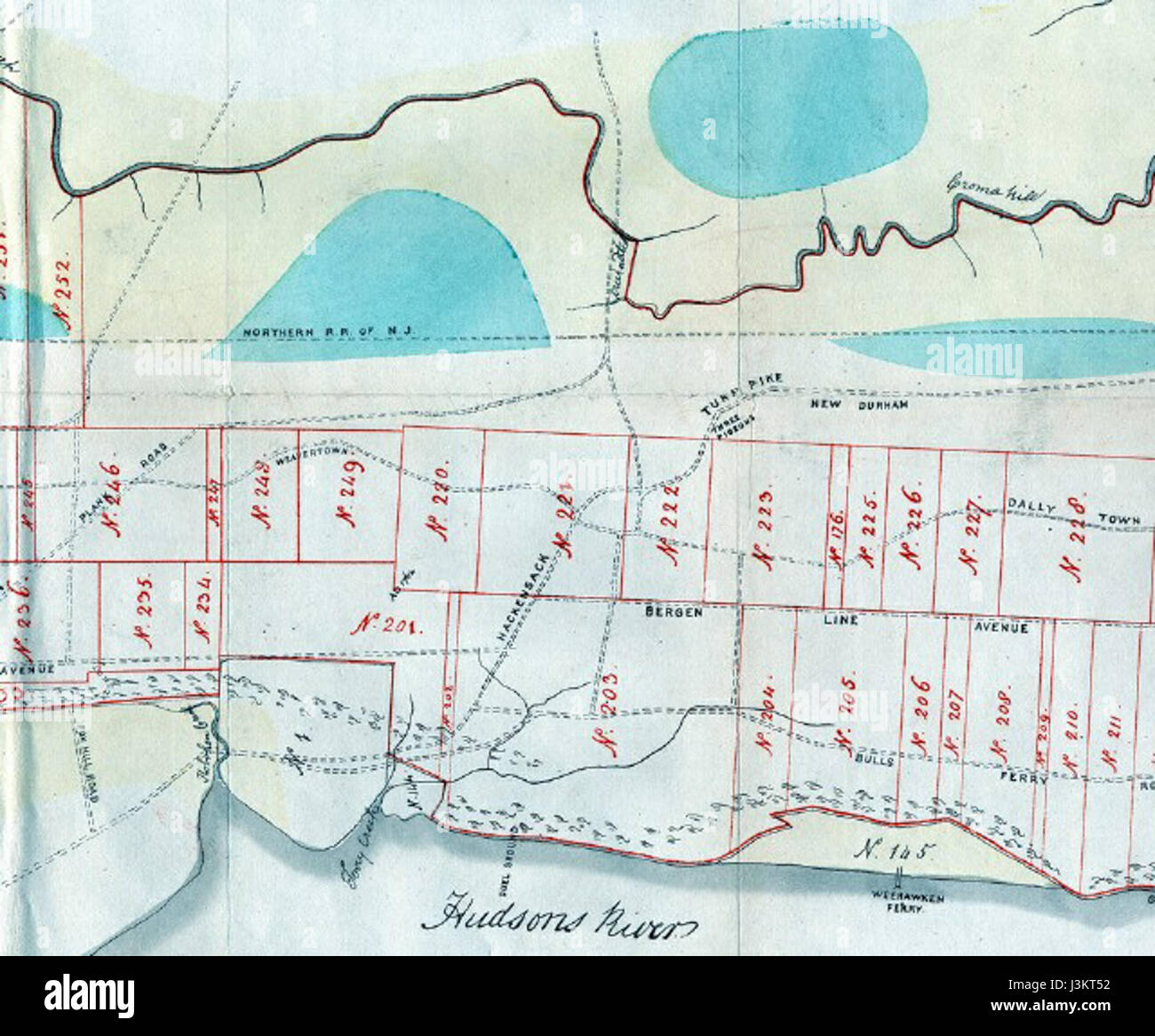 Hudson county map hi-res stock photography and images - Alamy