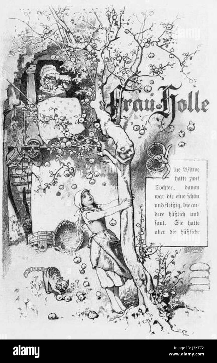 Hermann Vogel's painting 'Mother Hulda' is a depiction of the fairy ...