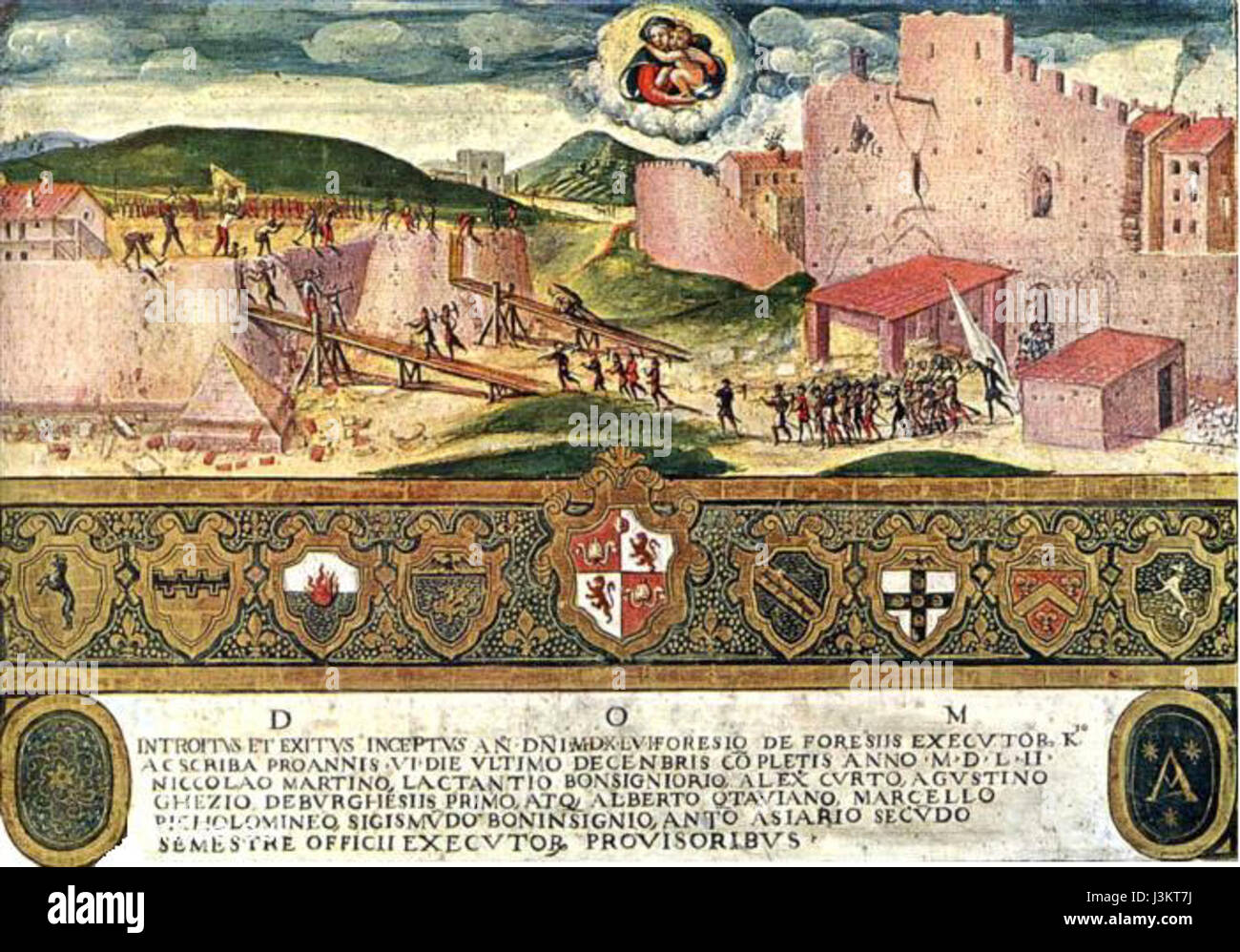 This historical event from 1552 refers to the Sienese forces ...