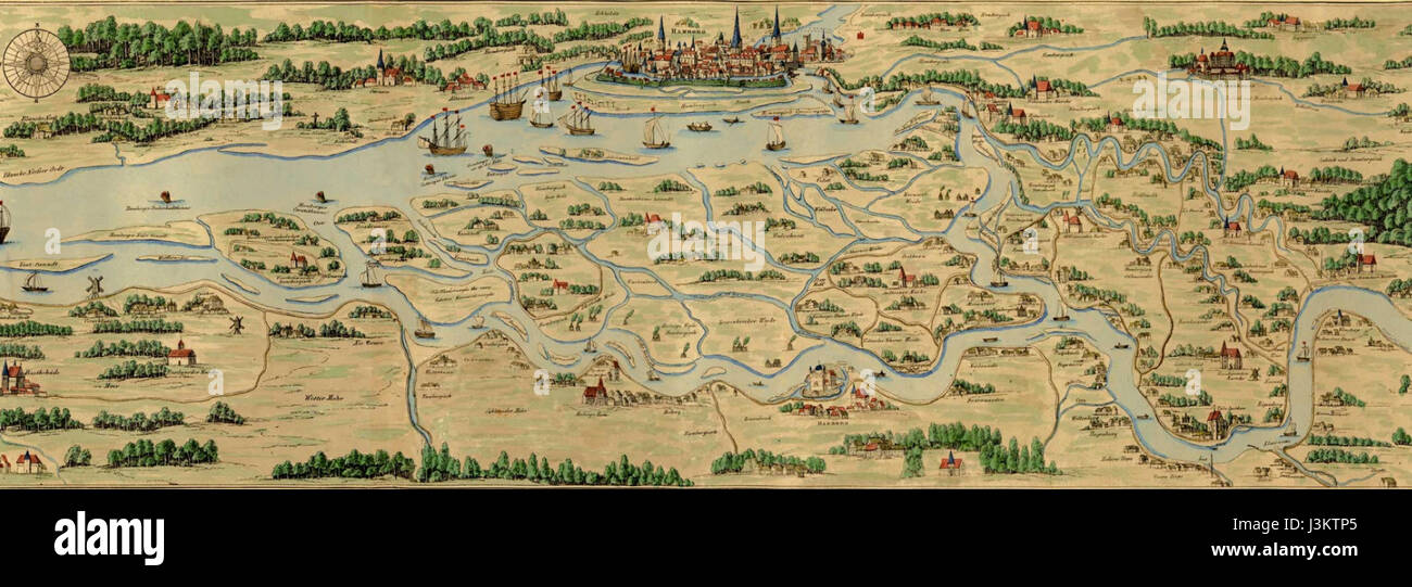 Germany river map hi-res stock photography and images - Alamy