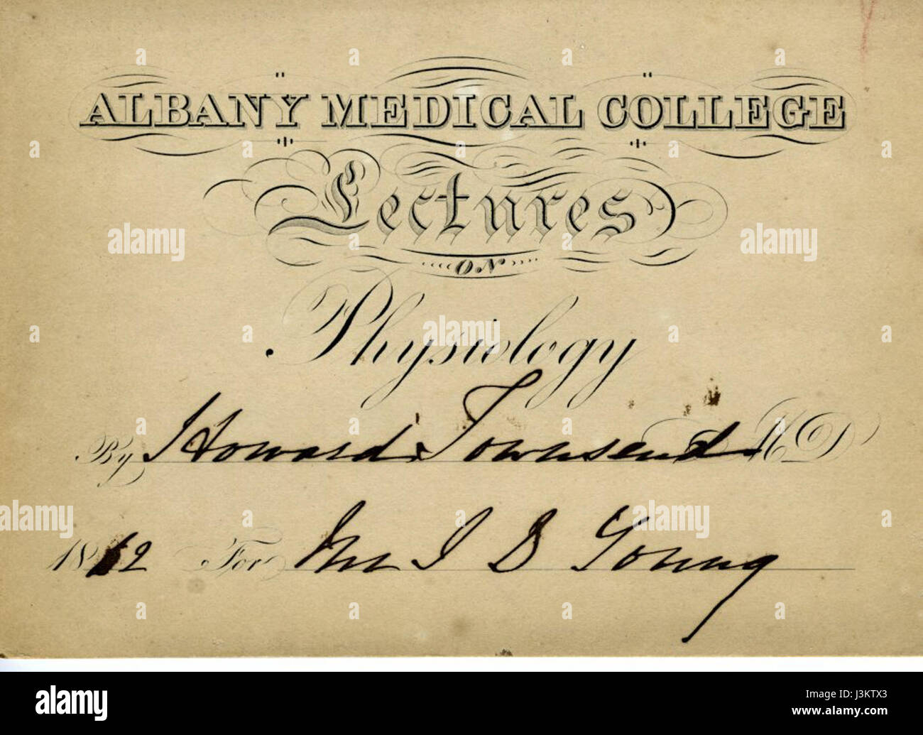 Howard Townsend Lecture ticket Stock Photo - Alamy