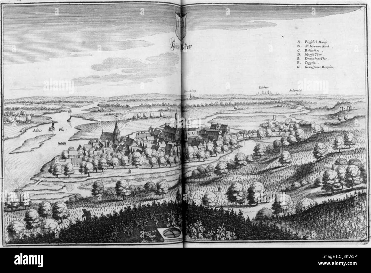 Hitzacker, a town depicted by Merian, showcases its historical ...