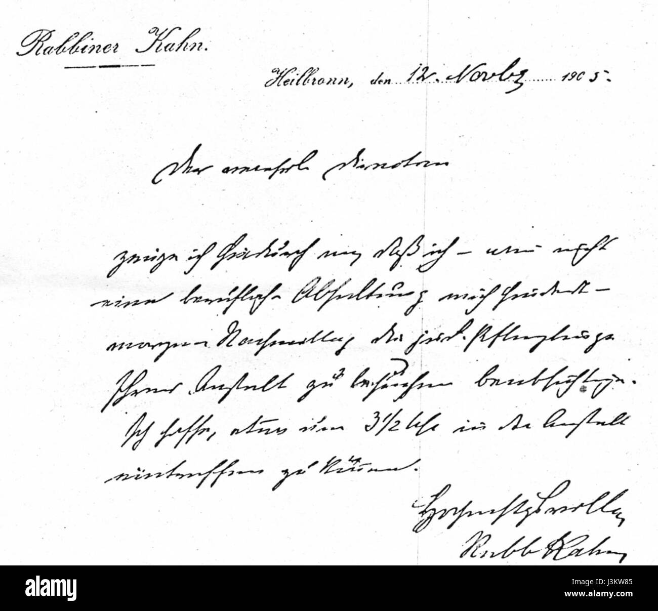 This historical photograph or portrait depicts Rabbi Kahn of Heilbronn ...